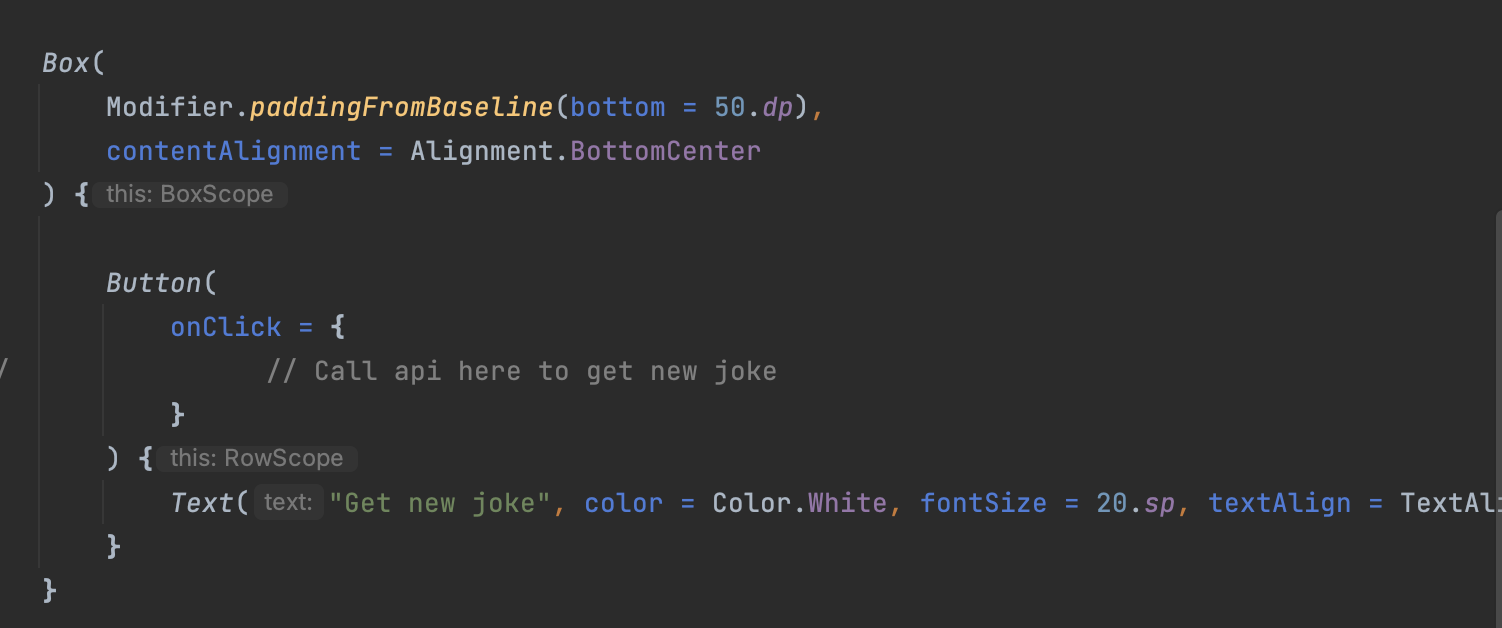 Hello I m trying to call an api on button click but am facin kotlinlang #multiplatform