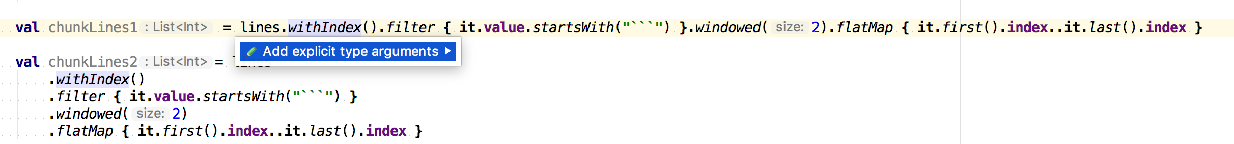 Is There A Quickfix Formatter Setting To Break Lines In Long Kotlinlang Intellij