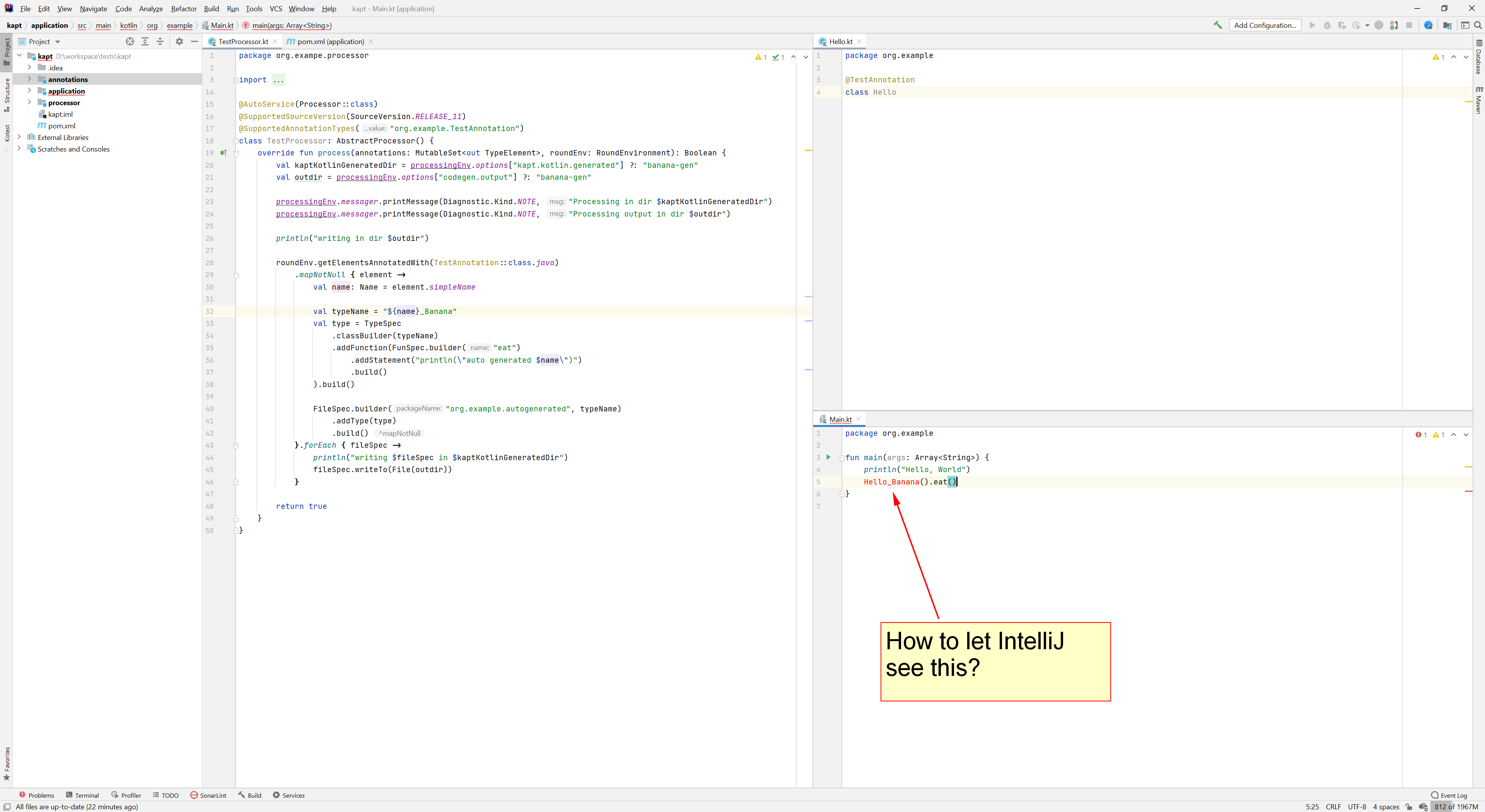 hey there i m trying to learn Kapt annotation processing I h kotlinlang #kapt