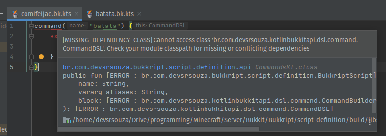 If you want to check the current state of my ScriptDef that kotlinlang ...