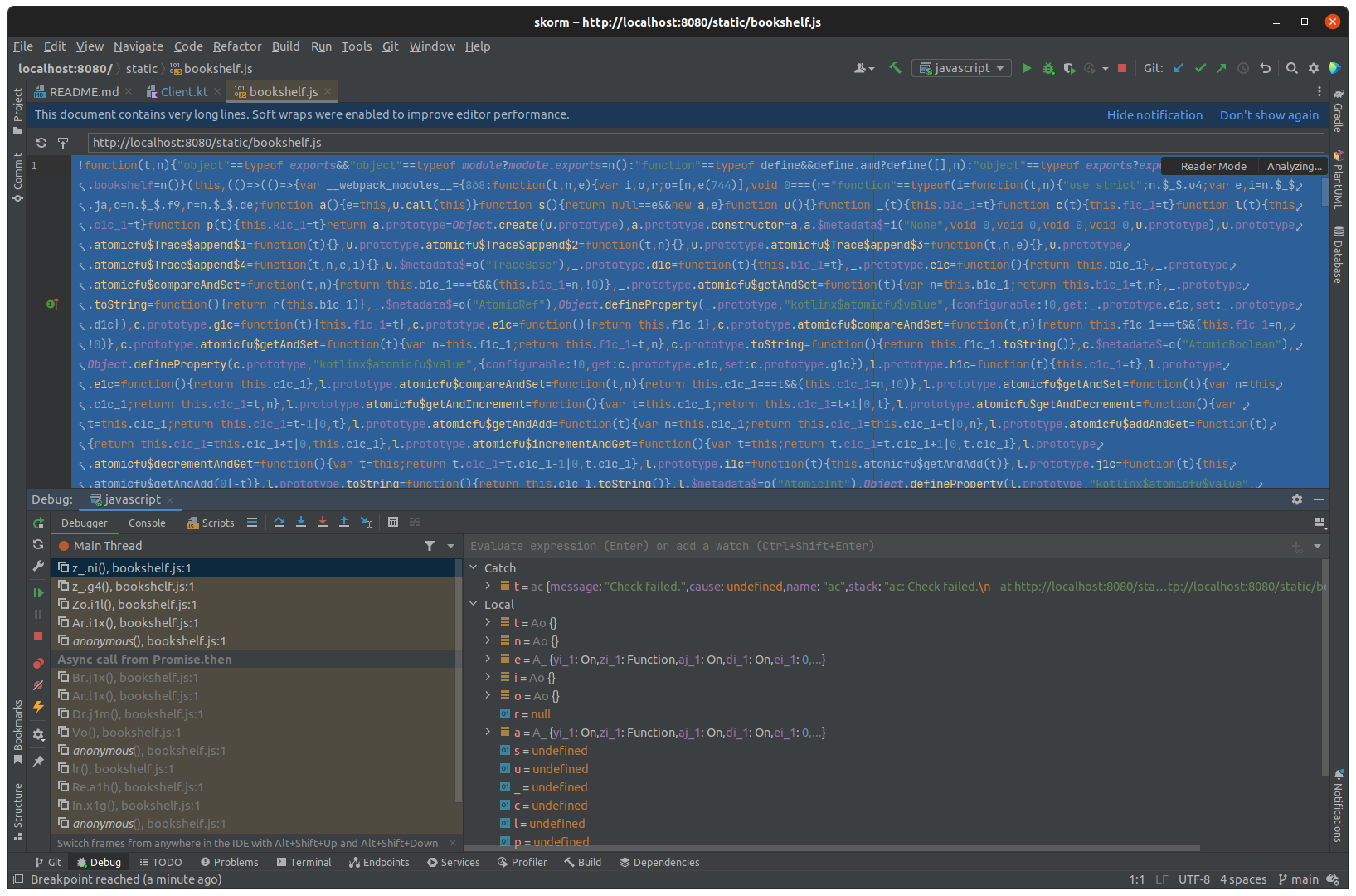 I Managed To Set Up A Javascript Debug Configuration In Inte Kotlinlang Javascript 