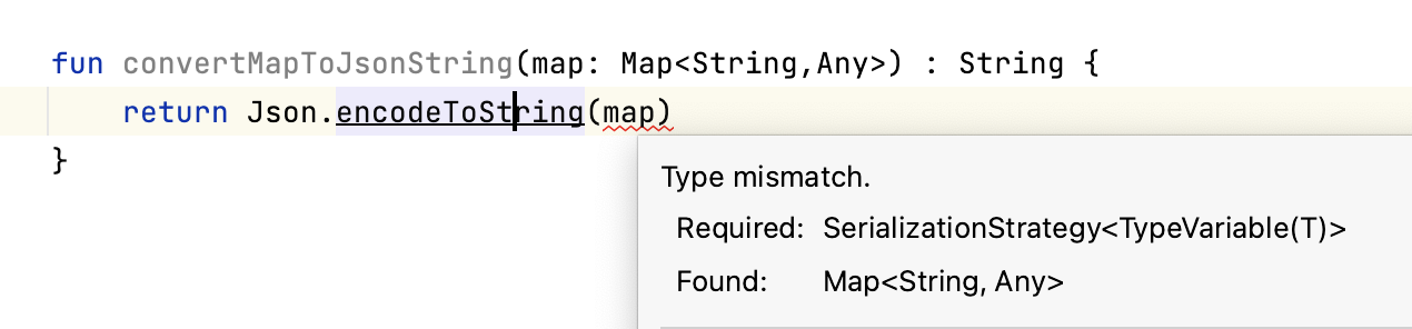 How can I serialize a Map lt String Any gt into a JSON strin kotlinlang ...